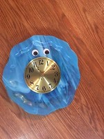 Double Blue Swirl Stained Glass Clock !! | eBay
