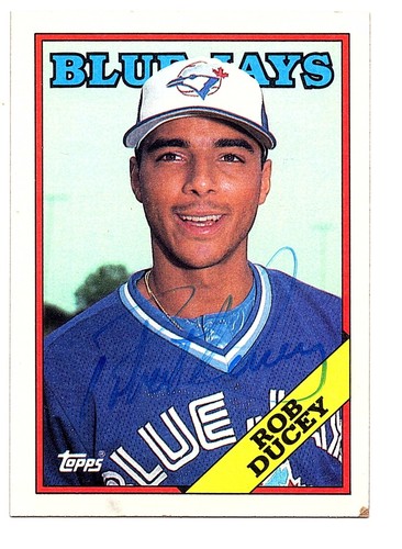 Rob Ducey Autograph On a 1988 Topps - Toronto Blue Jays | eBay