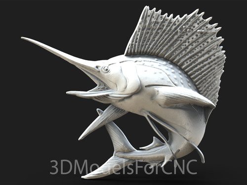 3D Model STL File for CNC Router Laser & 3D Printer Swordfish 4 | eBay
