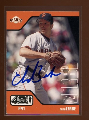 2002 Upper Deck CHAD ZERBE Signed Card autograph auto GIANTS | eBay