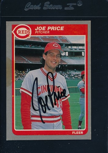 1985 Fleer #548 Joe Price Reds Signed Auto *29107 | eBay