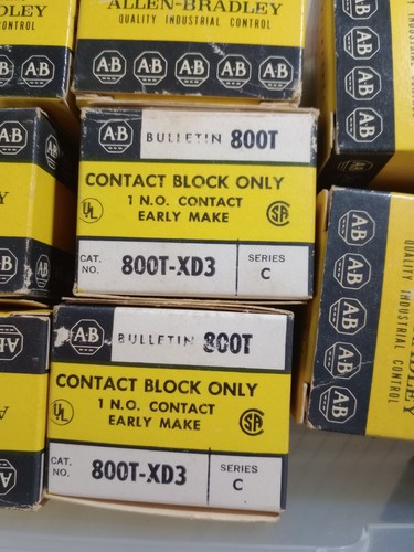 ALLEN BRADLEY 800T-XD3 CONTACT BLOCK SHALLOW BLOCK 1 NO SERIES C NIB | eBay