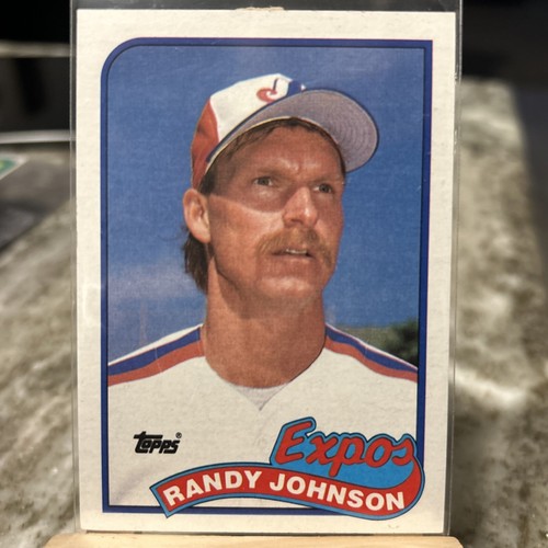 Rare Error Halo 1989 Topps Randy Johnson Rookie #647 Montreal Expos RC ...