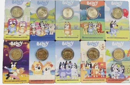 2024 $1 Bluey 10 Privy Coin Carded Set. Beautifully Presented. Ready to ...