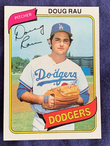 1980 TOPPS BASEBALL CARD #527 DOUG RAU LOS ANGELES DODGERS NM/MT FREE ...