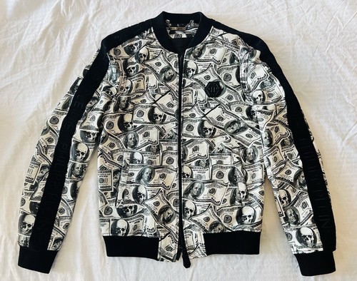 Rare Genuine Philipp Plein 1000 Dollar Bill Cash Money Sheepskin Jacket ...