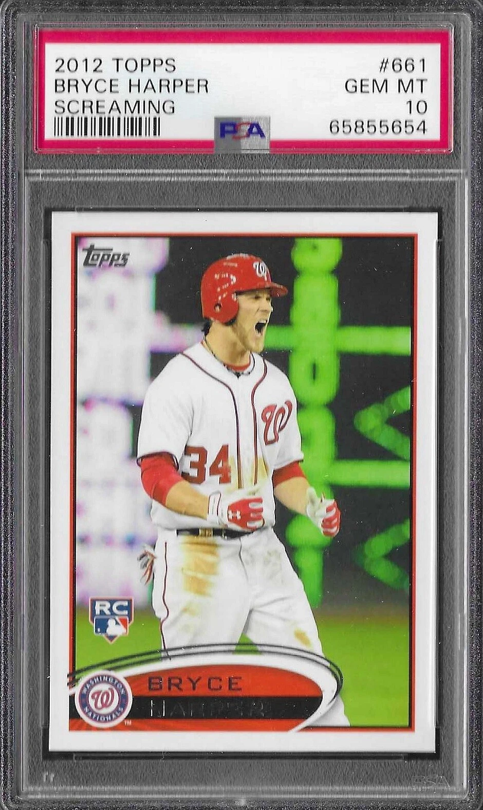 Bryce Harper 2012 Topps #661 Base (Screaming) PSA 10 Price Guide ...