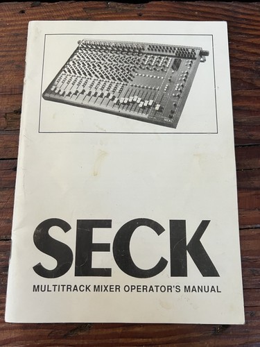 Vintage SECK Soundcraft Multitrack Mixer Operators Manual | eBay