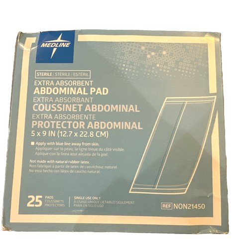 Medline- Sterile Abdominal Pad- 5x9 / 45 count (NON21450) New | eBay
