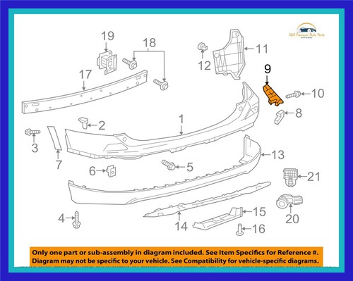 2016-2018 Toyota RAV4 Rear Bumper Side Support Right Passenger ...