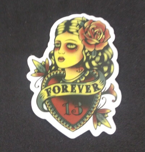 Forever 13 Undead Beauties Day Of The Dead Sticker 2.38" x 1.78" (AD ...