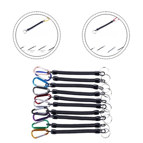 Lightweight Security Key Chain Holder with Safety Coil Rope and Clip ...