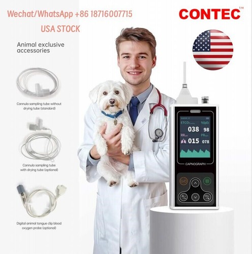 USA Veterinary Sidestream Capnograph EtCO2 RESP SpO2 PR CO2 Patient ...