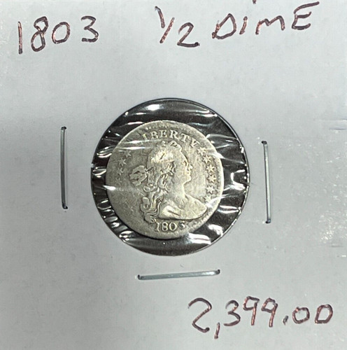 1803 Half Dime Draped Bust Heraldic Eagle Reverse Looks VG/F | eBay