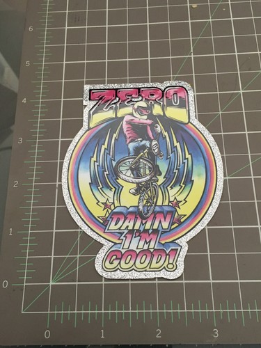 Zero Skateboard Sticker “Damn I’m Good” Biker Freestyle Glitter | eBay