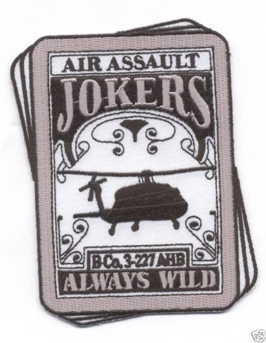B-CO 3-227th AHB "JOKERS ALWAYS WILD" #4 patch | eBay