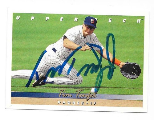 TIM TEUFEL 1993 UPPER DECK AUTOGRAPHED SIGNED # 61 SAN DIEGO PADRES | eBay