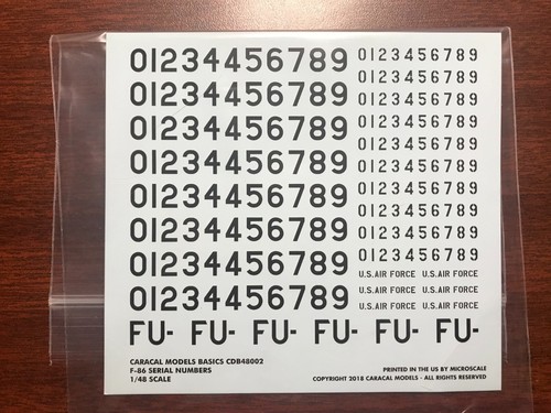 Caracal Decals 1/48th F-86 Sabre Buzz and Serial Nos. | eBay