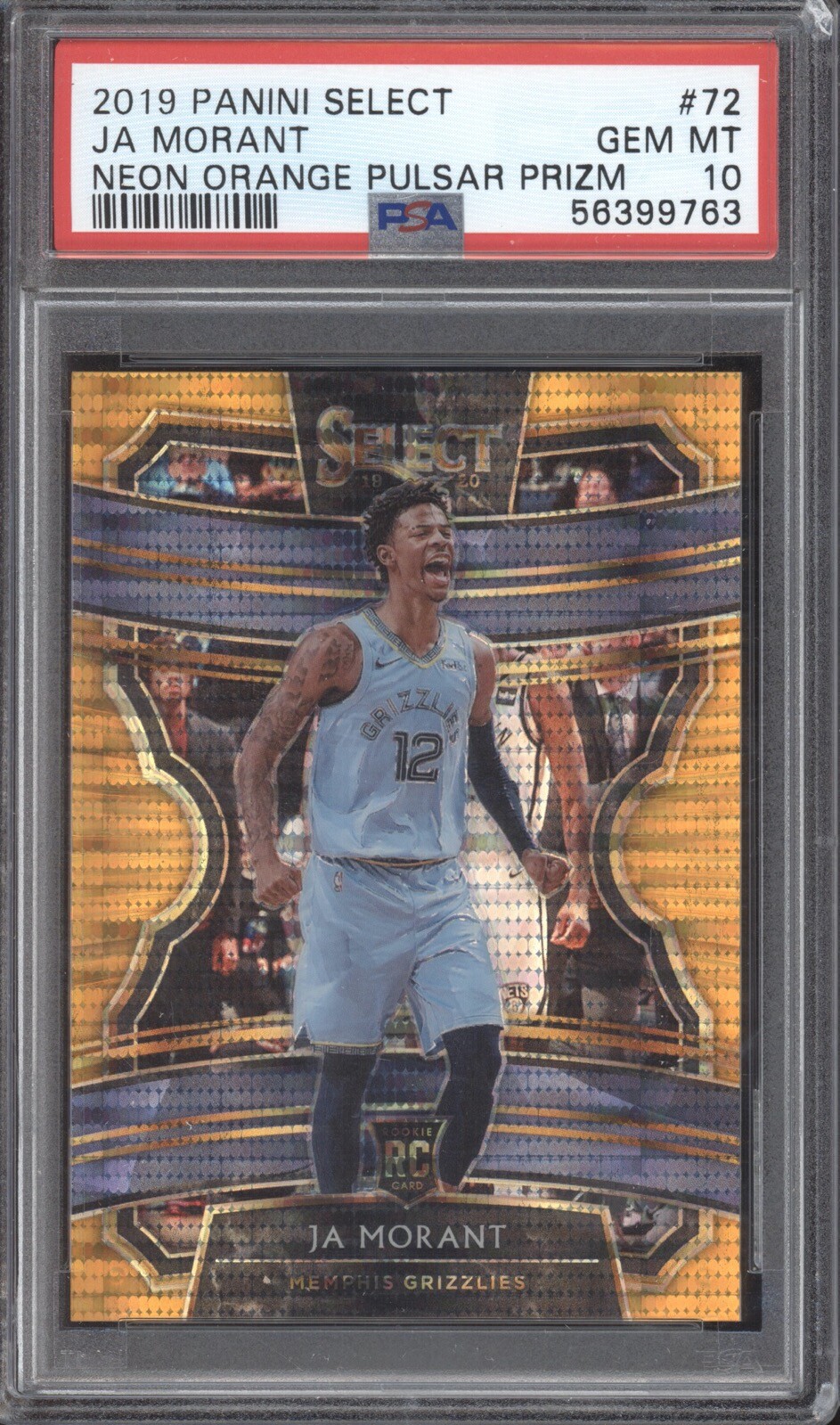 Ja Morant 2019 Select #72 Concourse FOTL Neon Orange Pulsar /13 Price ...