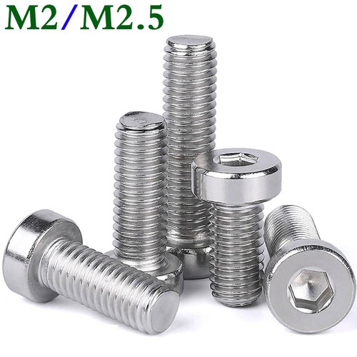 M2 M2.5 Stainless Steel Low Head Allen Hex Socket Cap Screws Bolts A2 ...
