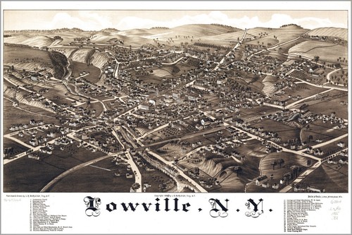 Poster, Many Sizes; Map Of Lowville New York 1885 | eBay