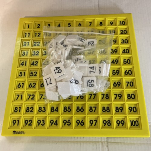 Learning Resources 100 Number Board With Number Tiles- Plastic | eBay