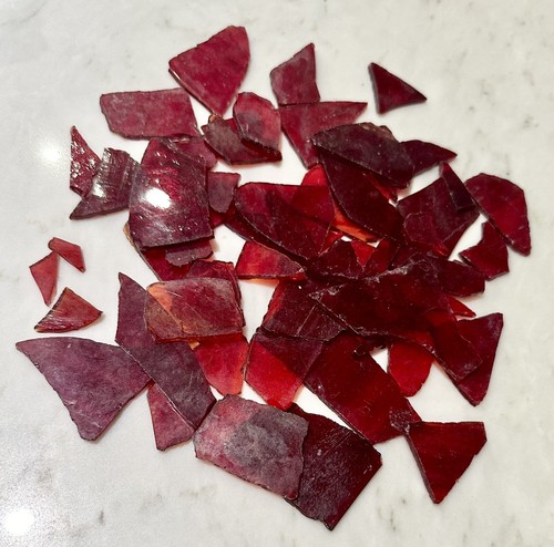 Stained Glass Pieces , Large Shards, Deep Red, 12 oz | eBay