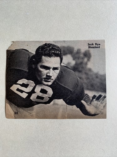 Jack Rye Stanford University 1951 Football Pictorial Roto-Panel | eBay