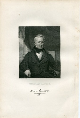 1868 ENGRAVING WILLIAM GASTON LL. D. 1778 NC NAT PORTRAIT GAL DIST ...