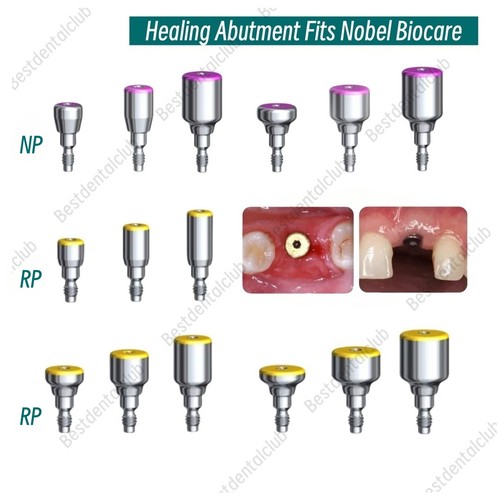 20Pc RP NP Dental Healing Cap Abutment Conical Connection Tool Fits ...