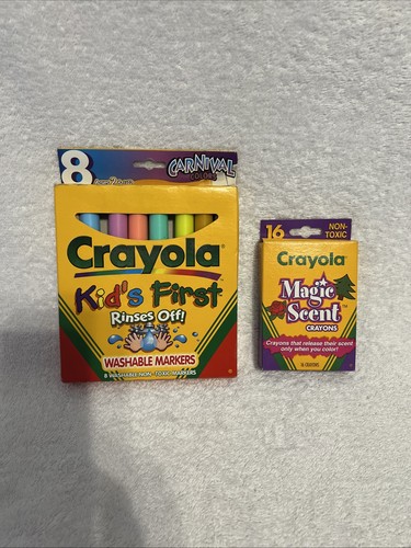 Vintage Crayola Magic Scent Crayons And Vintage Crayola Carnival ...