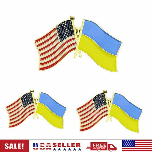 3X Ukraine U.S.A Diplomat Brooch Country Flag Lapel Pin Badge Peace ...