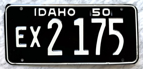 RARE - 1950 Idaho Exempt License Plate - Excellent Original Paint | eBay