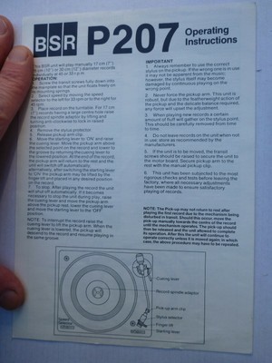 Bsr Turntable in Vintage Record Players/Turntables for sale | eBay