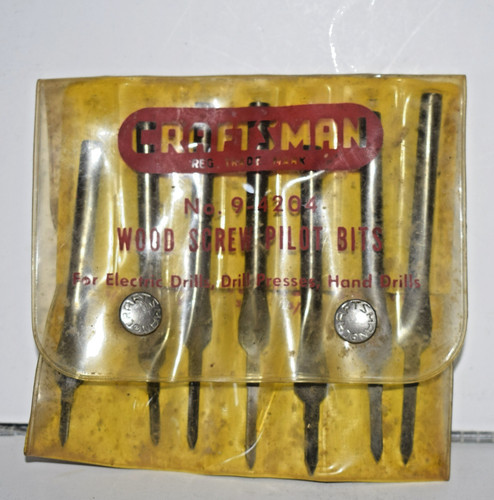 Craftsman 9-4204 13 Bits Wood Screw Pilot Bit Set Vintage Made In USA ...