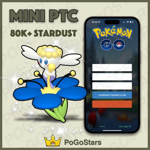 Pokémon PTC GO - Shiny Blue Flower Flabebe - 80K Stardust Description ...