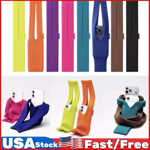New for iPhone 17 16 15 14 13 12 Series Knit Phone Bag Braid Handbag ...
