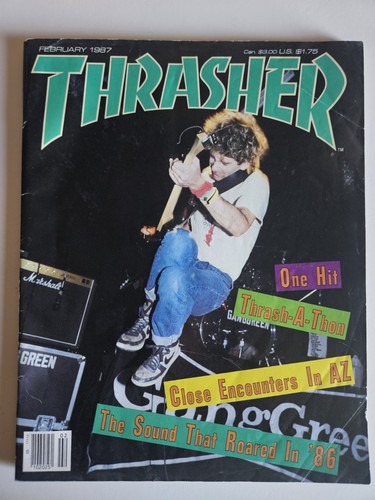 THRASHER MAGAZINE FEBRUARY 1987 - GANG GREEN danzig MISFITS skateboard ...
