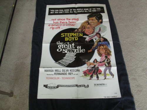 THE GREAT SWINDLE ORIGINAL NEW 27X41, 1-SHEET, STEPHEN BOYD, 1975 | eBay
