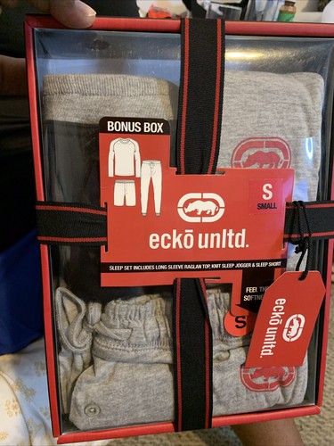 ecko unltd. Men's Sleepwear 3pc Gift Set Henley Top, Fleece Jogger ...