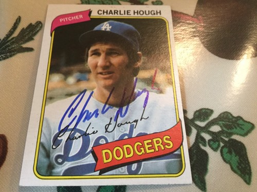 1980 Topps Charlie Hough Autographed Baseball Card Dodgers Rangers | eBay