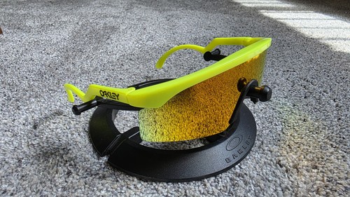 OAKLEY RAZOR BLADES 1992 BLACK W FIRE LENS NEON YELLOW FRAMES ...