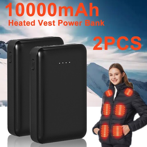 10000mAh Heated Vest 5V2A Battery Pack Power Bank for Heated Jacket ...