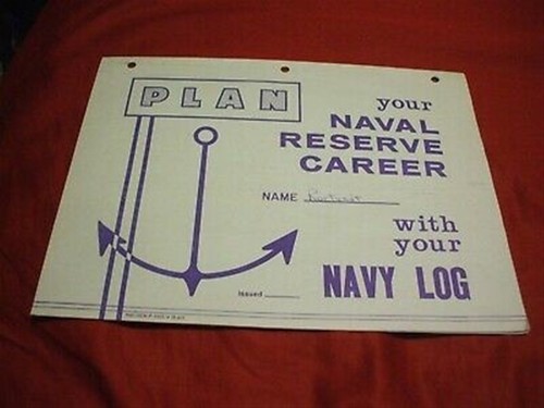 1963 NAVAL RESERVE CAREER - NAVY LOG Booklet | eBay