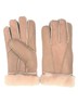 Women's Genuine Sheepskin Camel Warm Leather Shearling Suede Fur Gloves ...