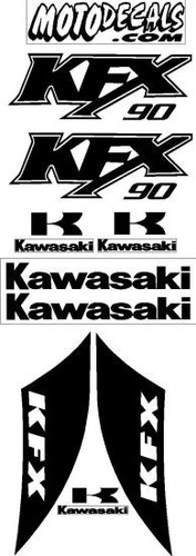 Sticker decal Kit for KFX90 KFX 90 Front Rear Fender tank Emblems ...