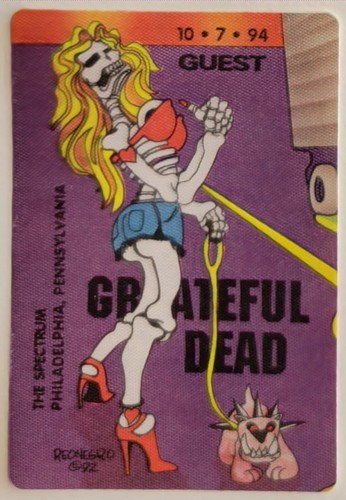 Grateful Dead Backstage Pass Mint Condition, 10/7/94 Philly Unused/Unpeeled | eBay