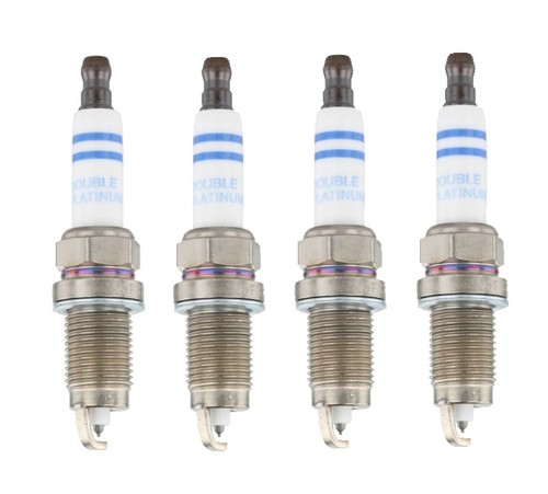 Bosch Set of 4 Wire Double Platinum Spark Plugs For VW Beetle Jetta ...