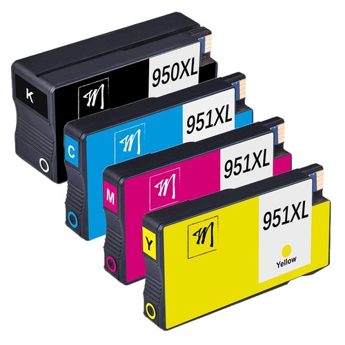 4pk 950XL 951XL Ink for HP OfficeJet Pro 8625 8600 8100 8615 8620 8610 ...
