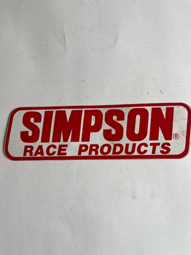 Original Vintage Simpson Race Products Sticker -9.25x2.75” (7G) | eBay